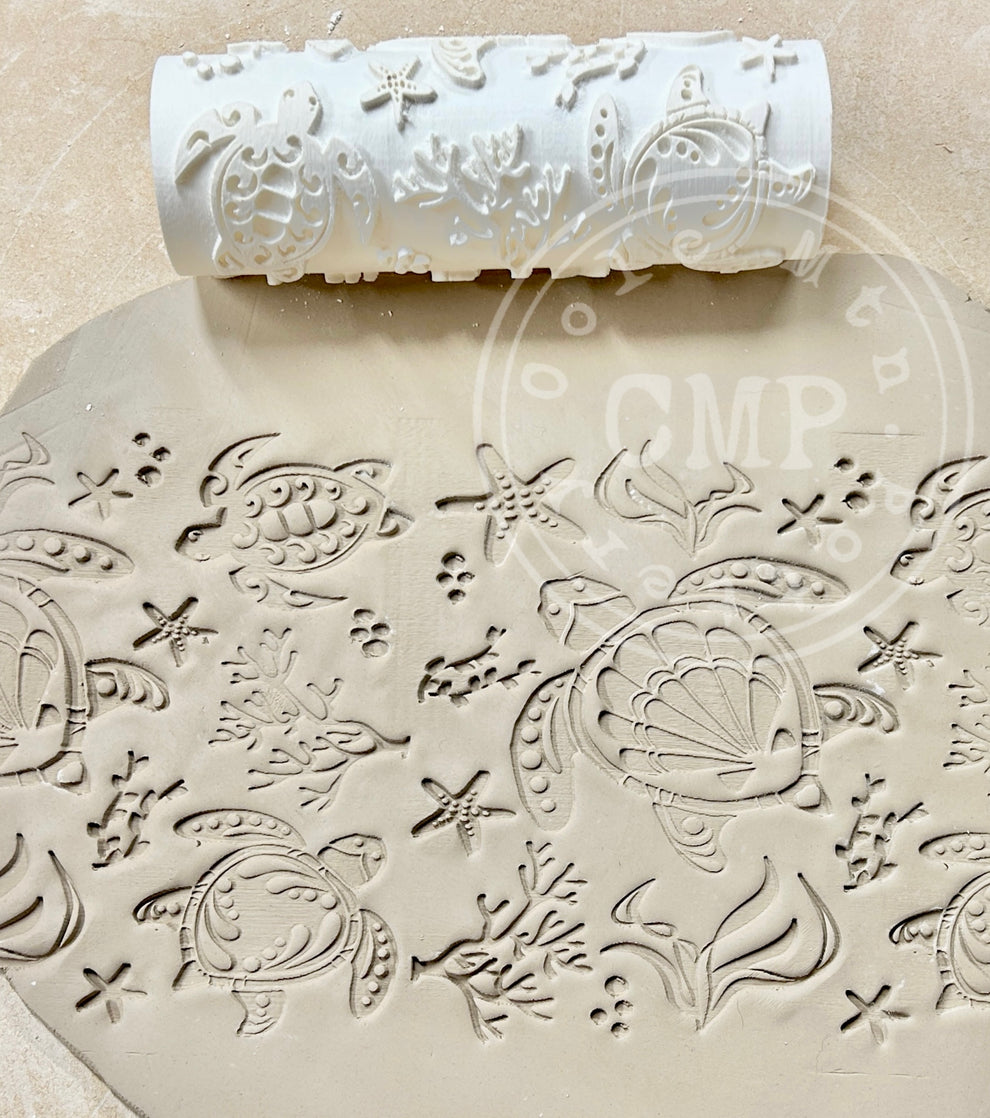 Sea Turtle Textured Roller – Cole Mountain Pottery
